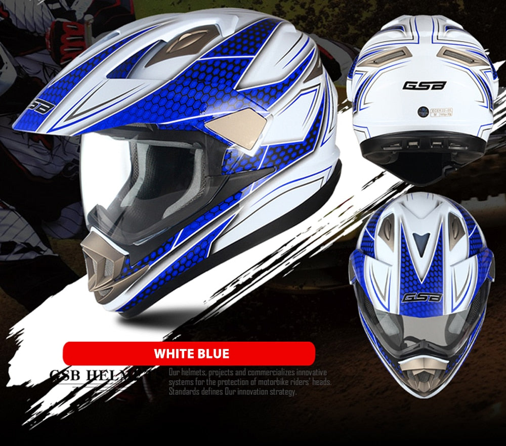 GSB Motorcycle Helmet Blue – Pride Armour